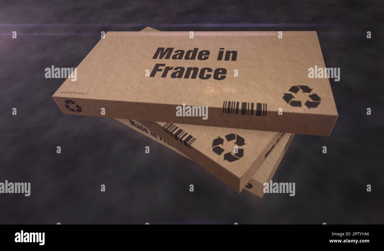 Made in France box production line. Manufacturing and delivery. Product ...