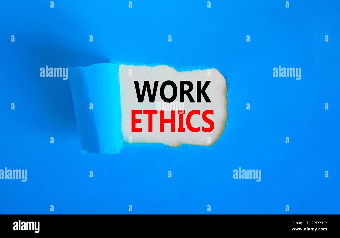 Work ethics symbol. Concept words Work ethics on beautiful white paper ...