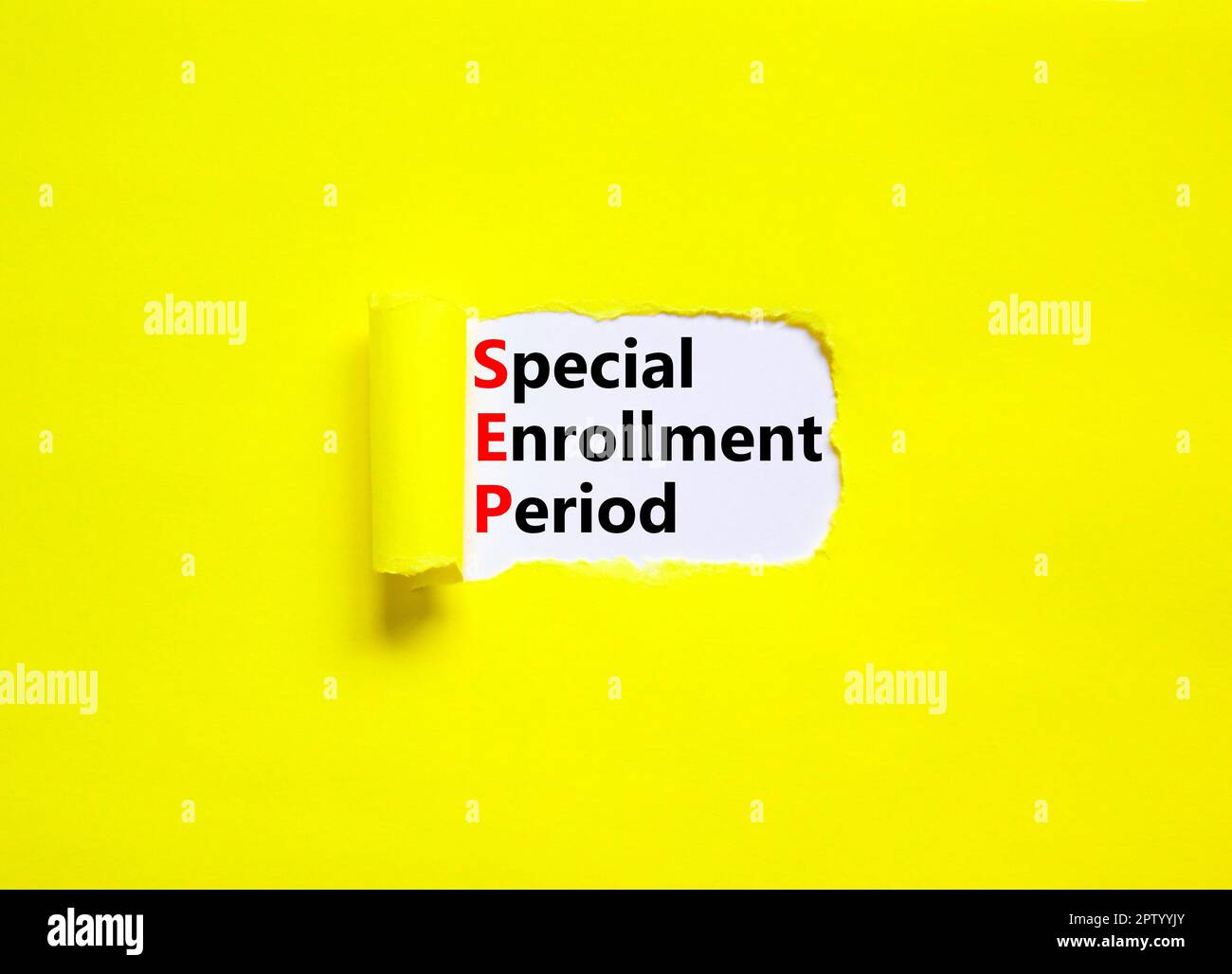 SEP symbol. Concept words SEP Special enrollment period on beautiful ...