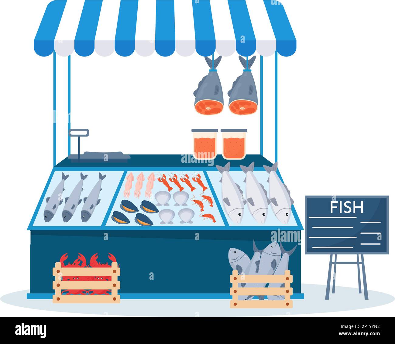 Fish Store to Market Various Fresh and Hygienic Products Seafood in ...