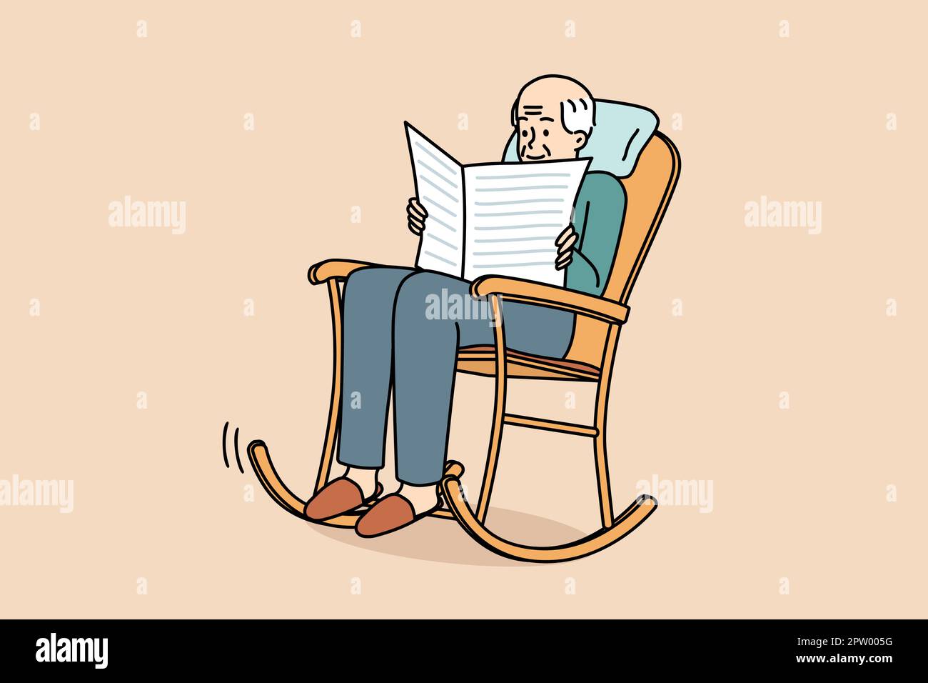 Reading older man Stock Vector Images - Alamy