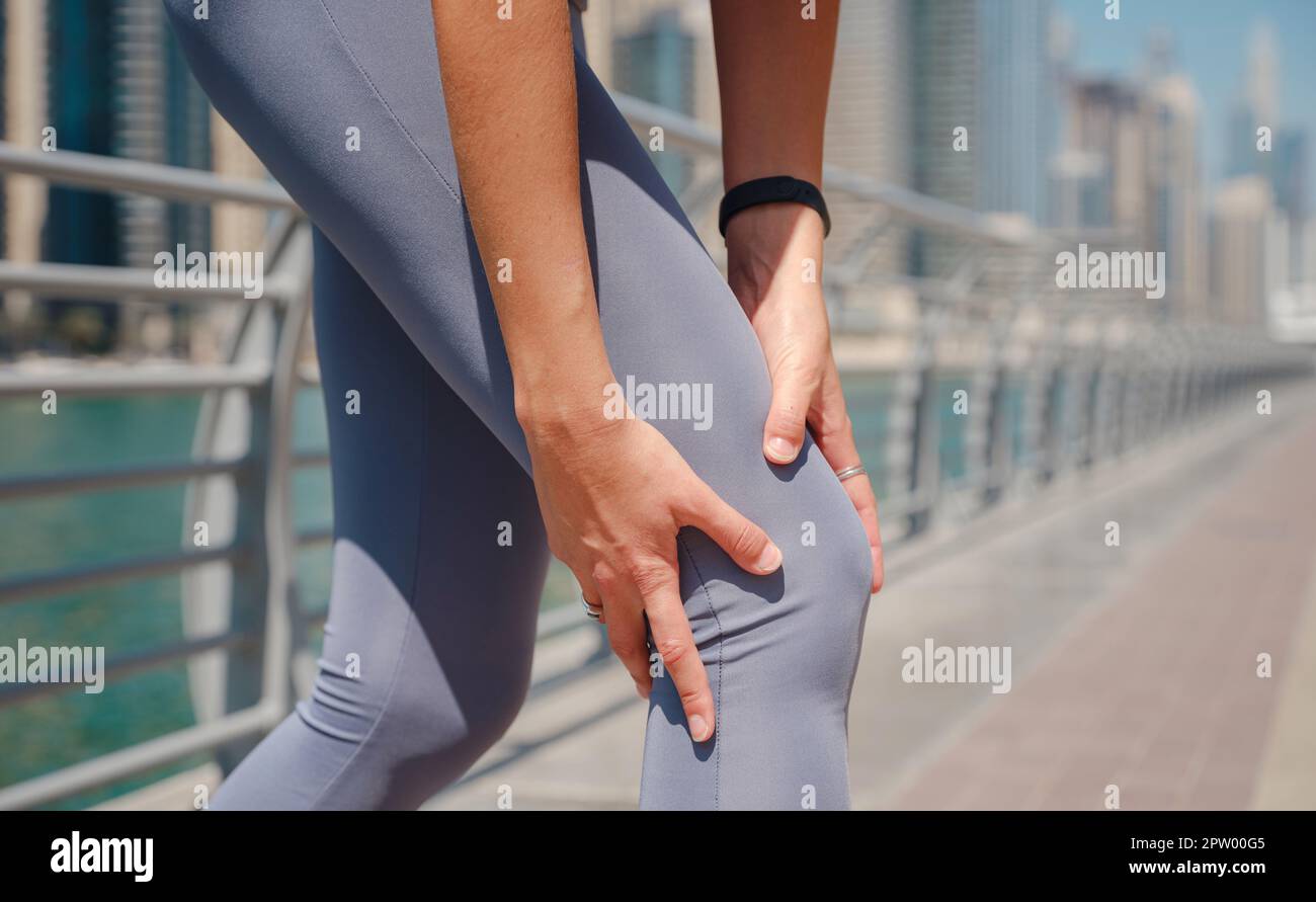 City Running - asian woman runner , Dubai marina urban scene in ...