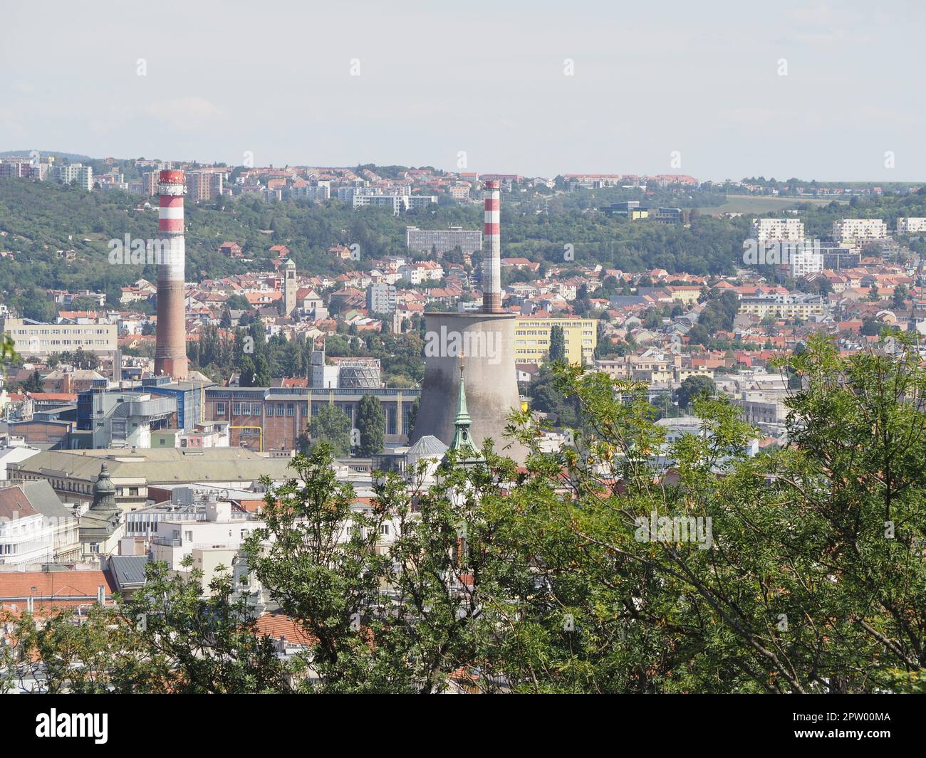 Aerial view of the city in Brno, Czech Republic Stock Photo - Alamy