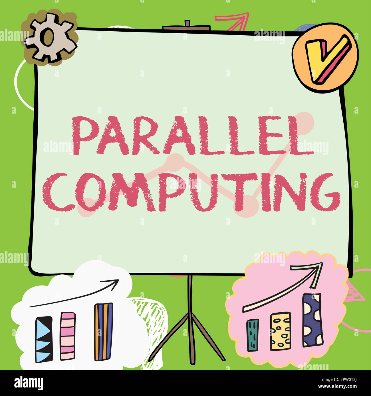 Text showing inspiration Parallel Computing, Business showcase simultaneous calculation by means ...