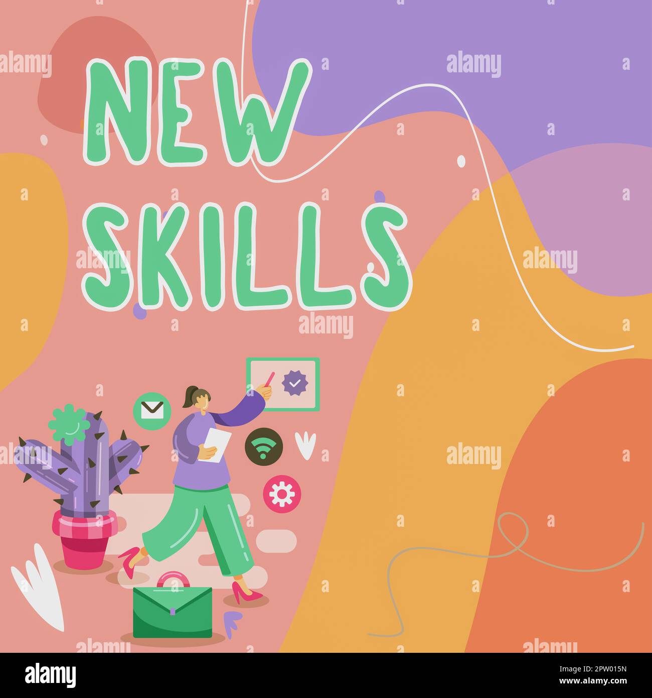 Sign displaying New Skills, Business concept Recently Acquired Learned ... Sign displaying New Skills, Business concept Recently Acquired Learned ...