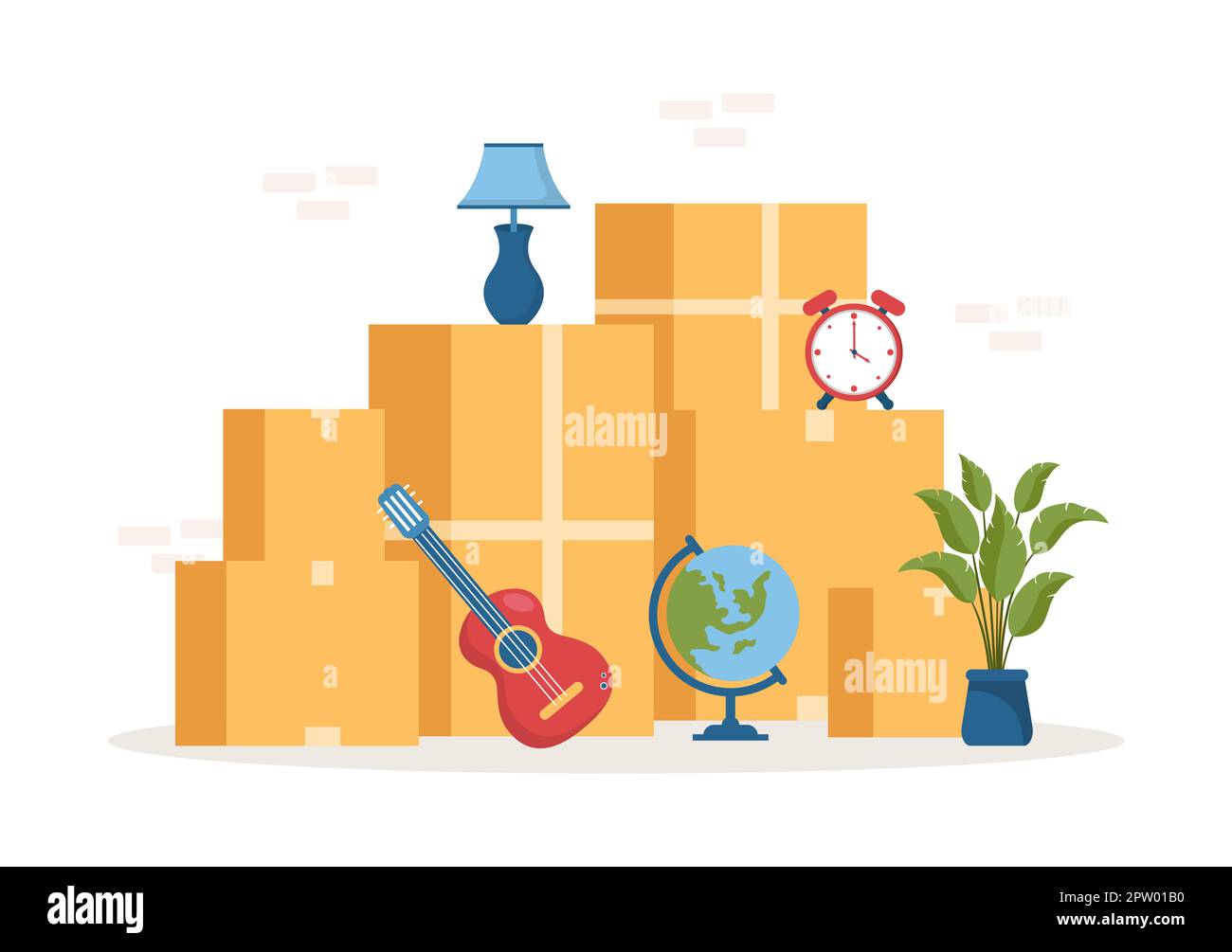 Self Storage of Cardboard Boxes Filled with Unused Items in Mini ...