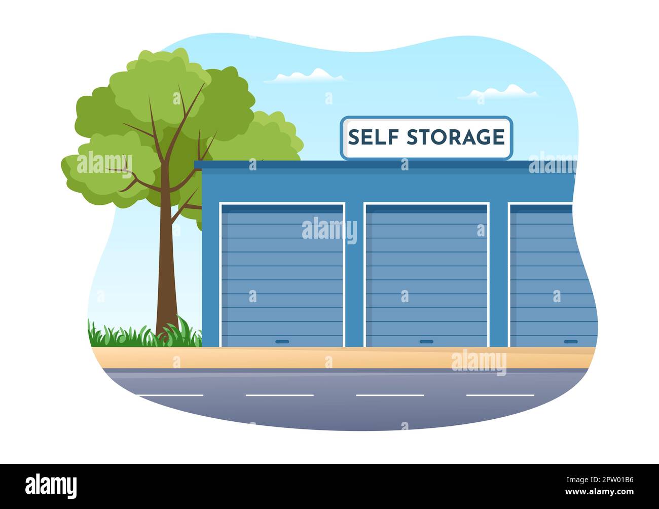 Self Storage of Cardboard Boxes Filled with Unused Items in Mini ...