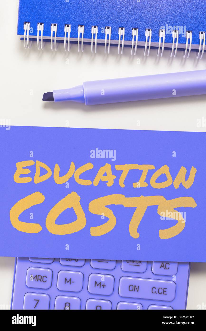 Conceptual display Education Costs, Word for amounts paid for tuition ...