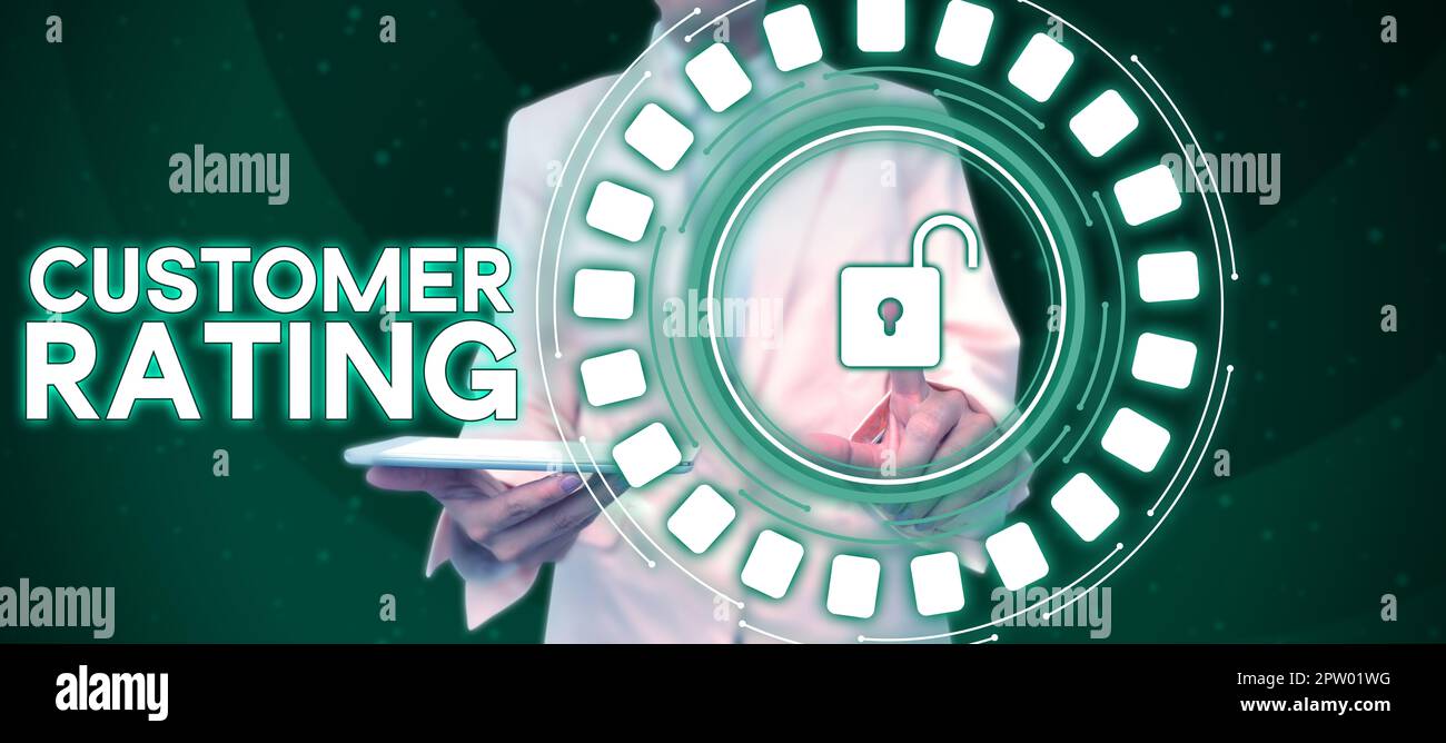 Handwriting Text Customer Rating Word For Gauge The Customer Satisfaction With A Company S Is