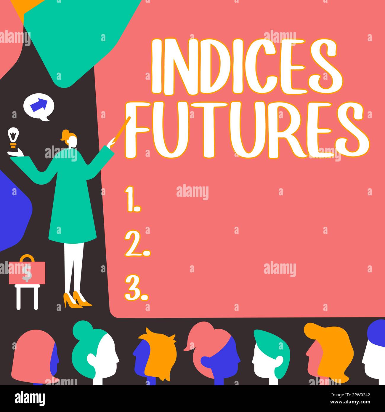 Sign displaying Indices Futures, Business overview cashsettled futures contract on the value of ...