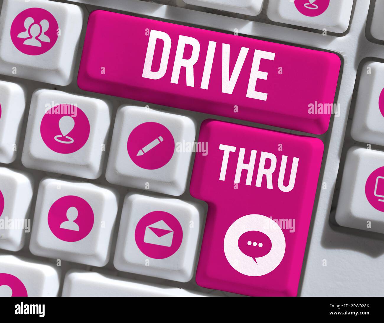 Conceptual display Drive Thru, Business overview place where you can ...
