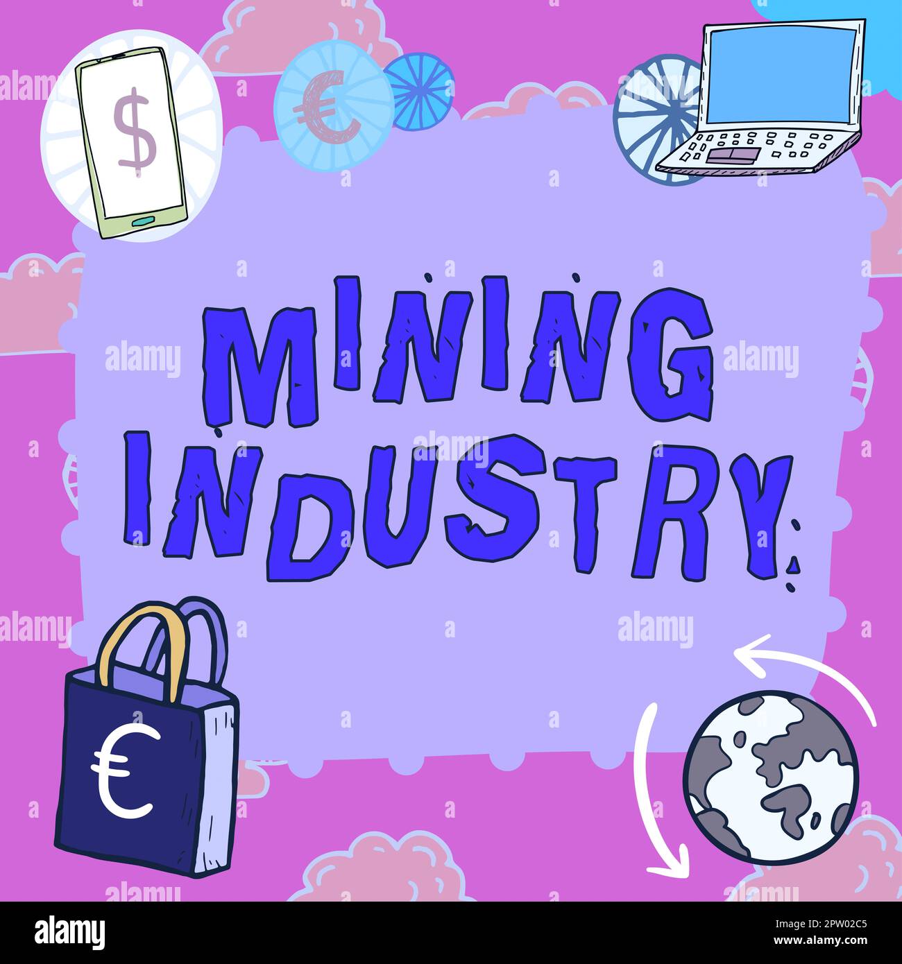 Text sign showing Mining Industry, Word for extraction of precious ...