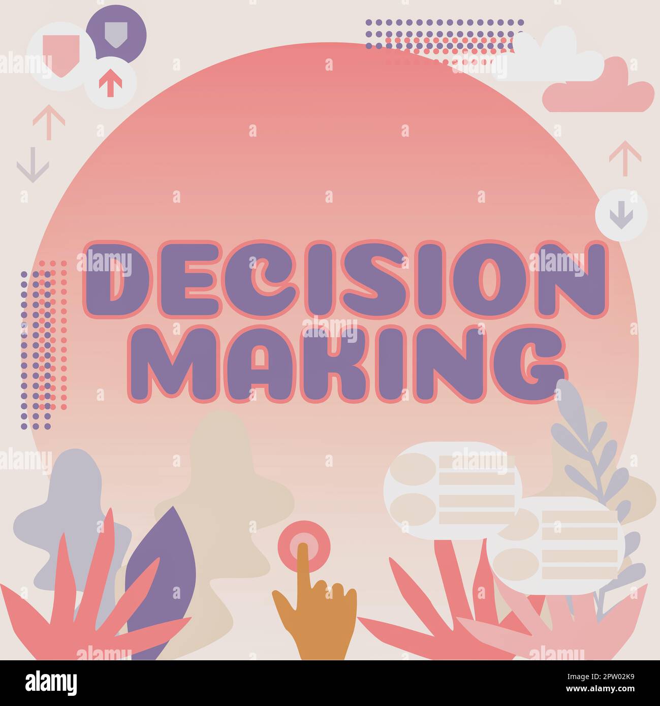 Text showing inspiration Decision Making, Business showcase process of ...