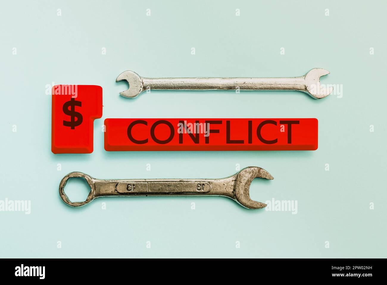 Writing displaying text Conflict, Concept meaning disagreeing with ...