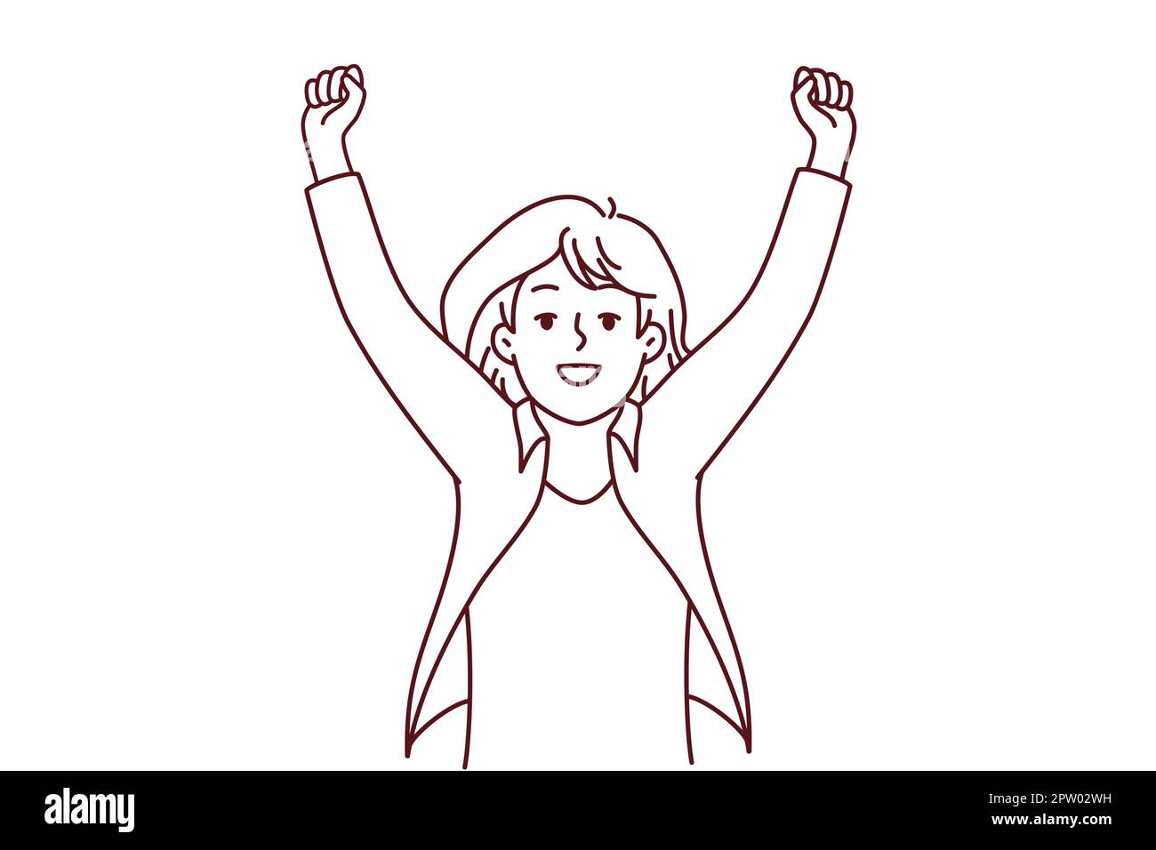 Overjoyed smiling positive woman Stock Vector Images - Alamy
