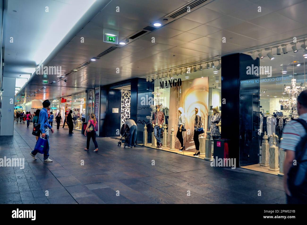 Paris, France, People Shopping in Corridor at Les Halles, Le Forum ...