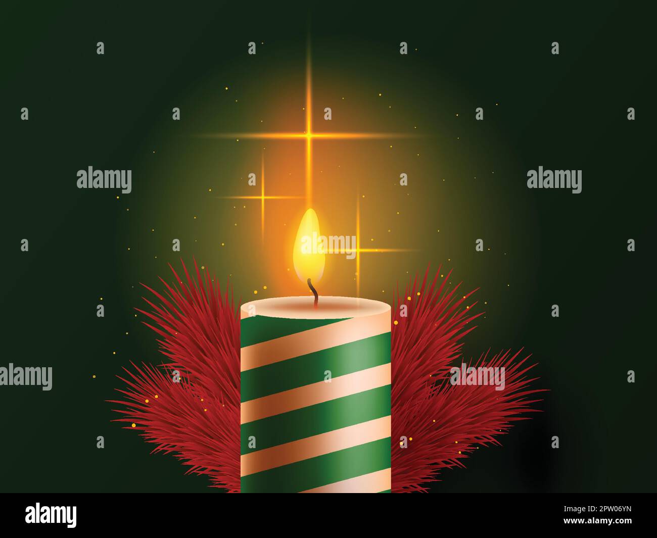 White candles red ribbon Stock Vector Images - Alamy