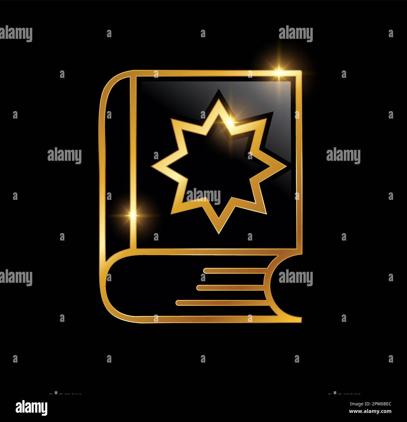 Golden Luxury Book Vector Icon Stock Vector Image & Art - Alamy