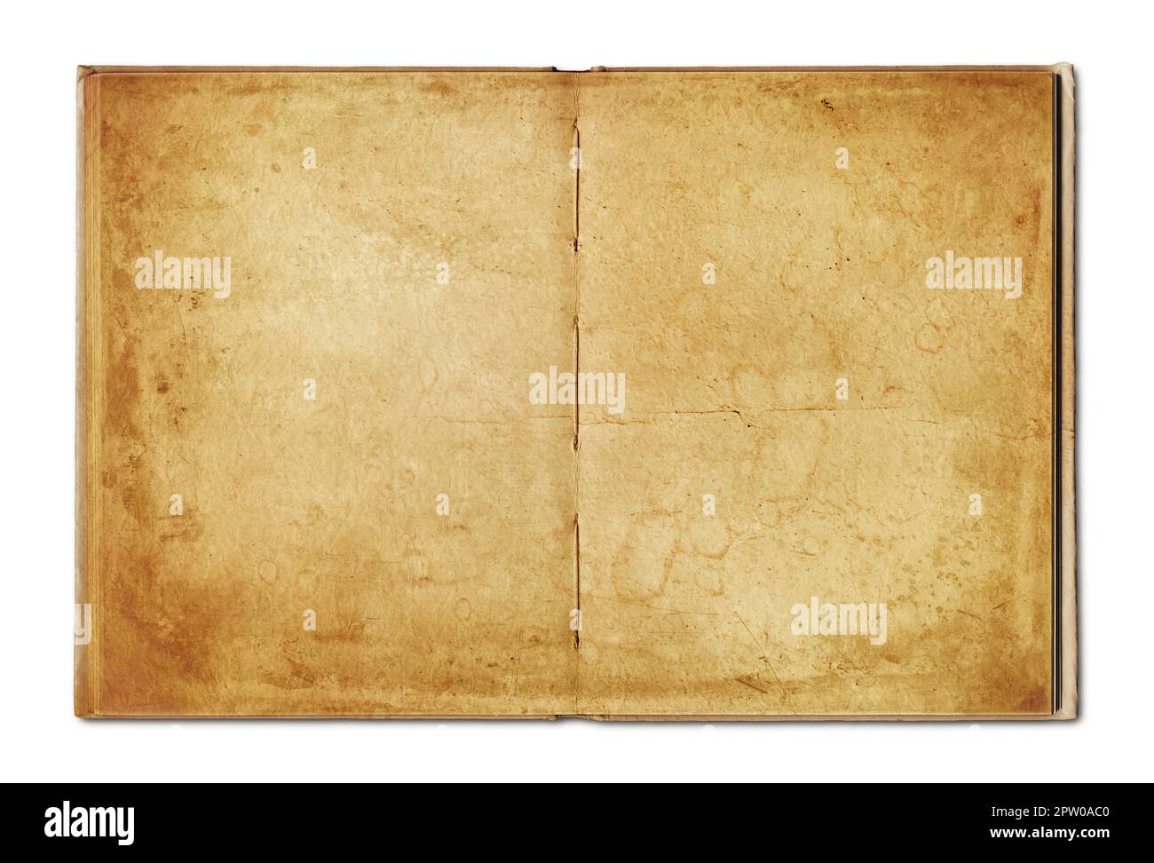 Old vintage open book isolated on white background Stock Photo - Alamy