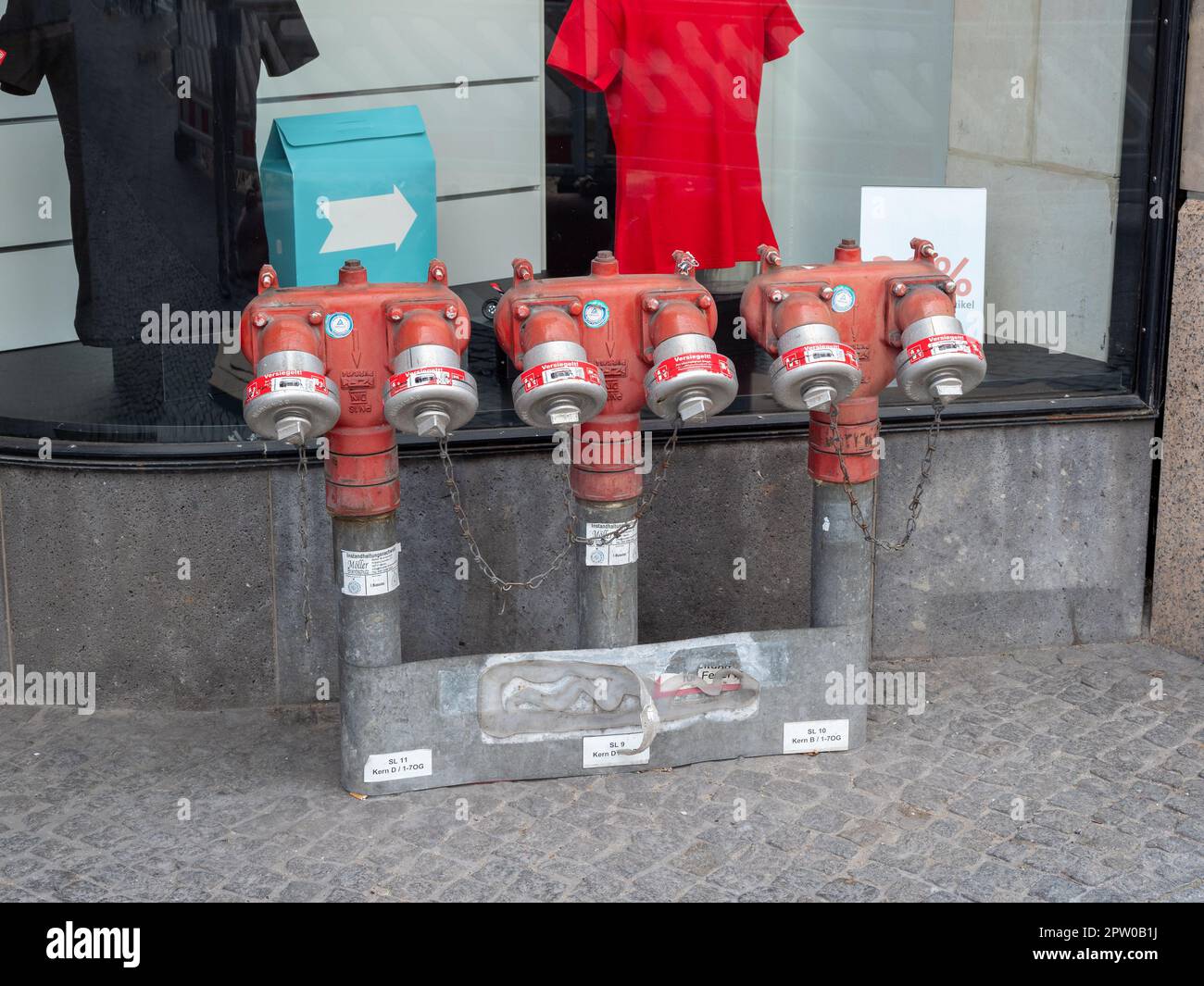 Fire hydrant and the walls of the building. Fire hydrant close-up Stock ...