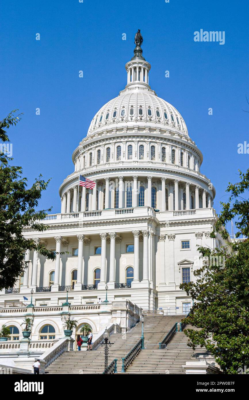 Washington DC,US Capitol building dome white,outside exterior Stock ...