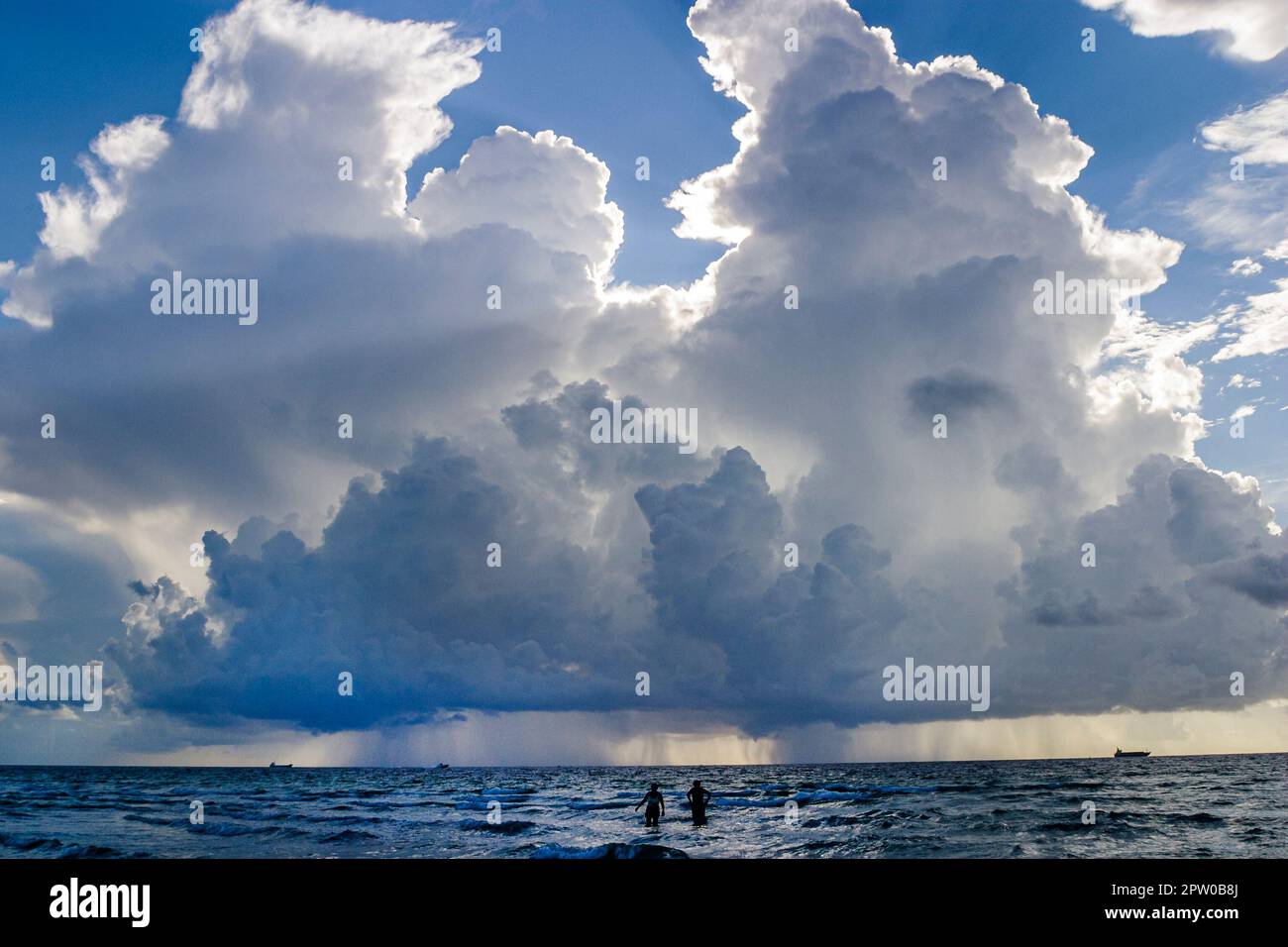 Miami Beach Florida,Atlantic Ocean Shore,sunrise clouds weather climate ...