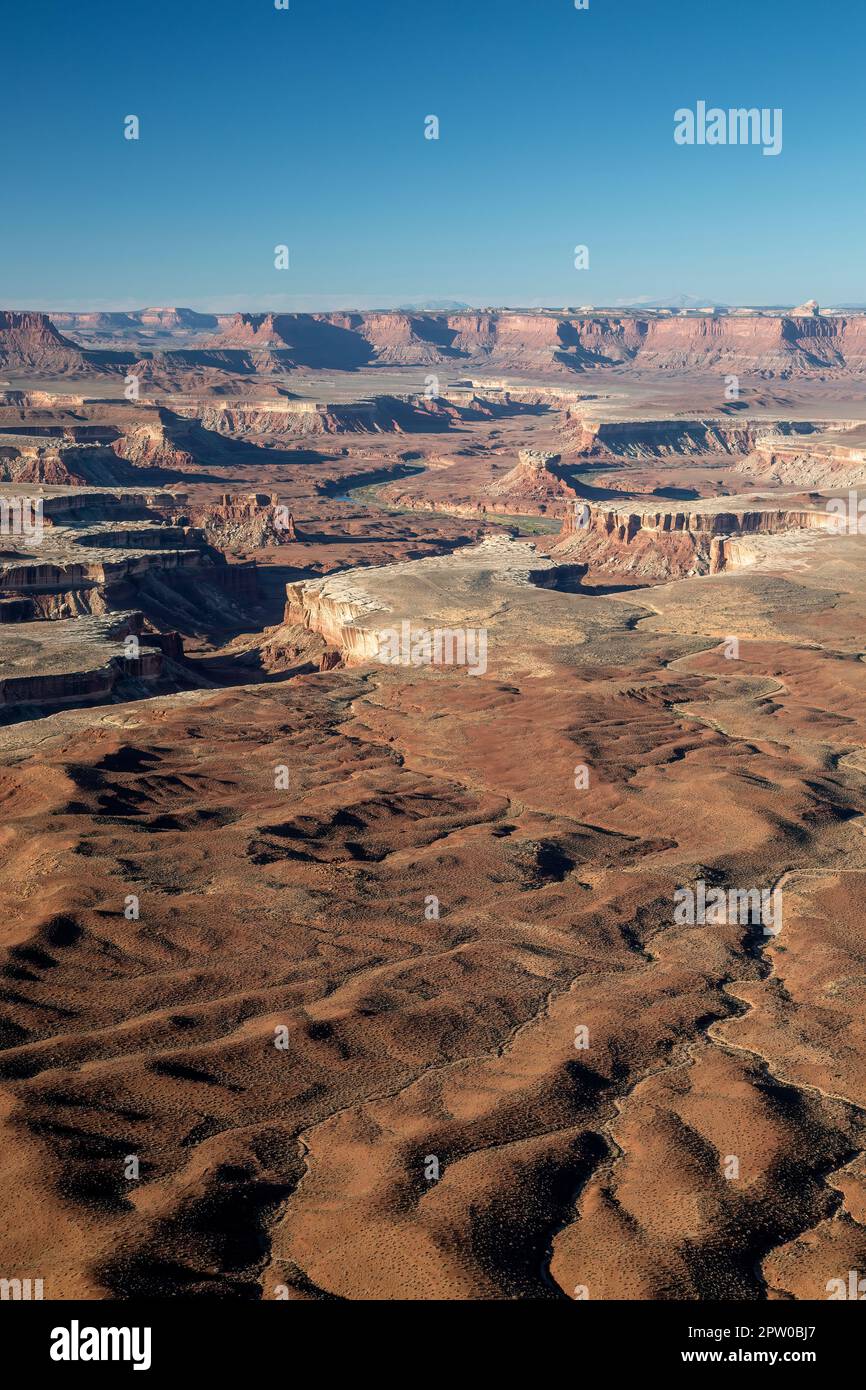Badlands and Green River from Green River Overlook, Islands in the Sky ...