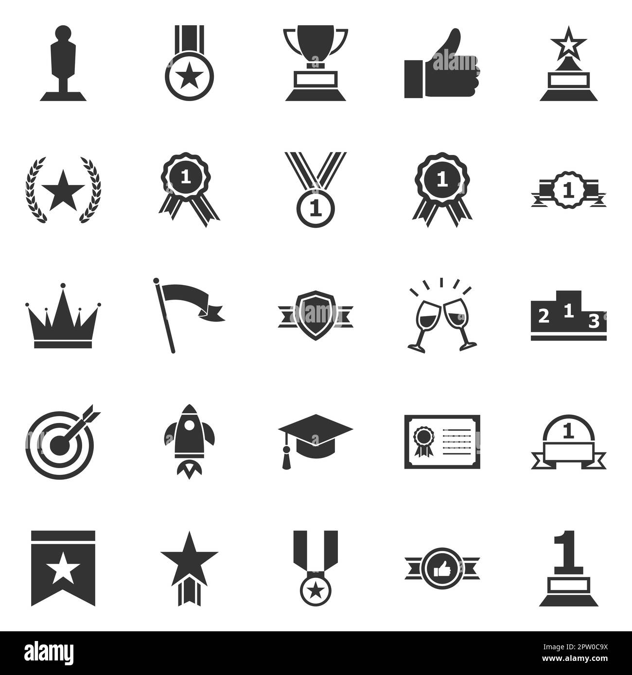 Success icons on white background Stock Vector Image & Art - Alamy