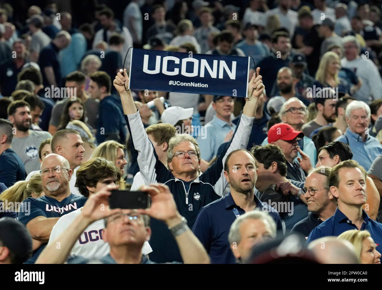 UConn fans celebrate winning the NCAA Division I Men's Basketball ...