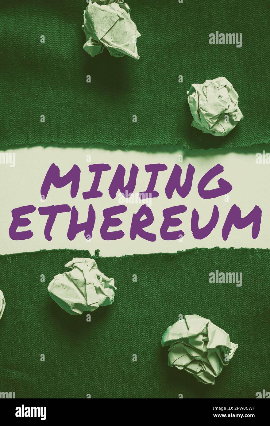 Conceptual display Mining Ethereum, Conceptual photo the process of ...