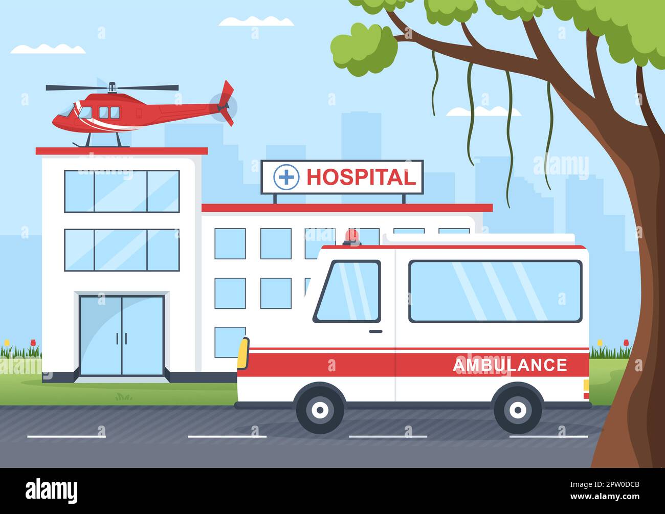 Medical Vehicle Ambulance Car or Emergency Service for Pick Up Patient ...