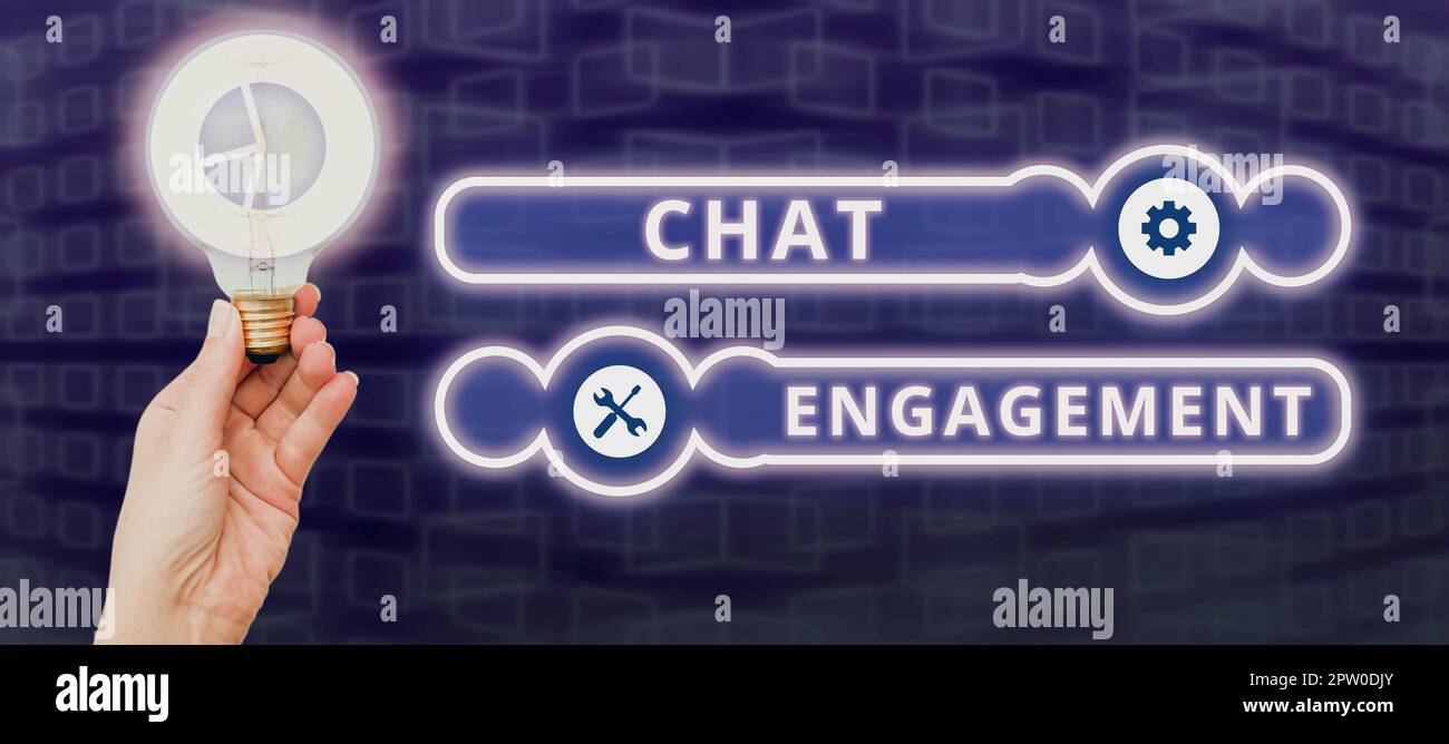 Inspiration showing sign Chat Engagement, Word Written on customer ...