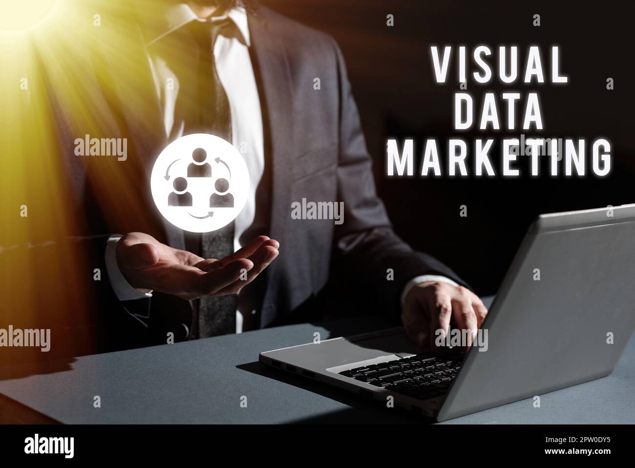 Writing displaying text Visual Data Marketing, Concept meaning Use ...