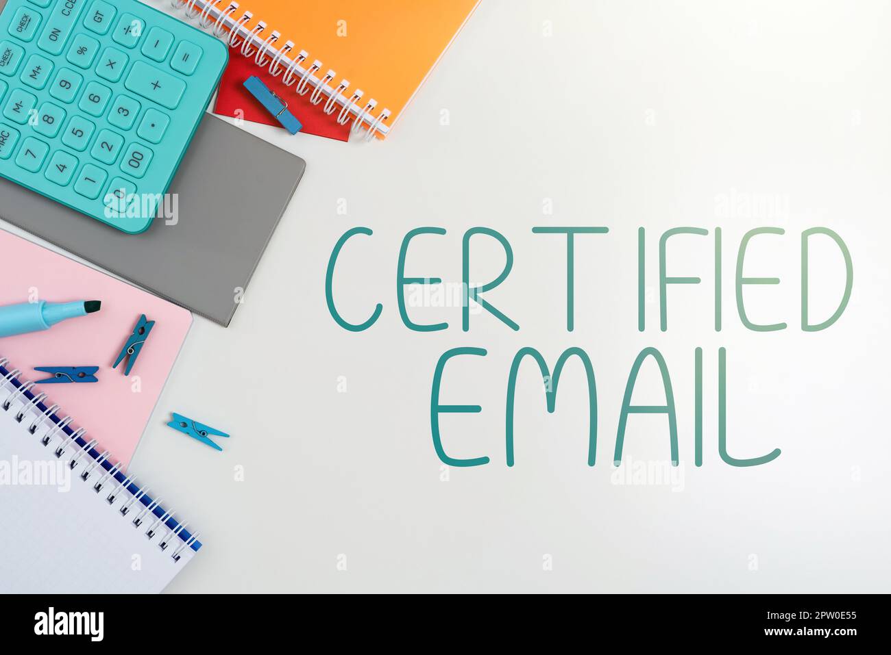 Conceptual display Certified Email, Conceptual photo email whose ...