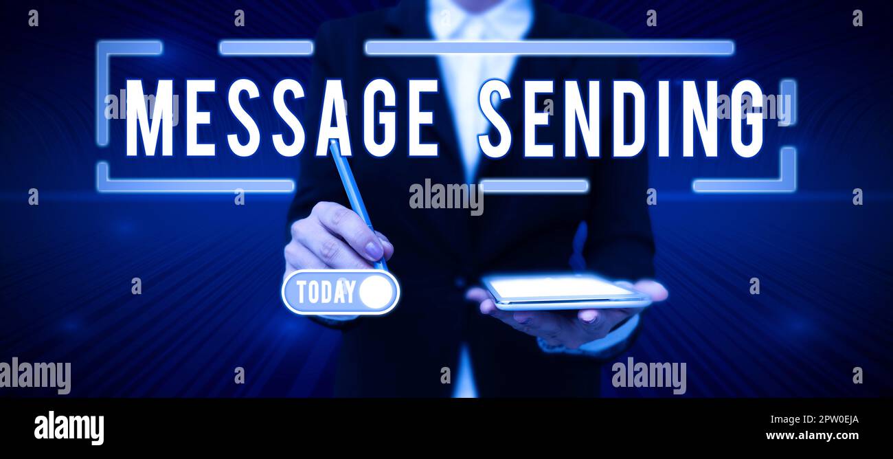 Conceptual display Message Sending, Concept meaning to convey or ...