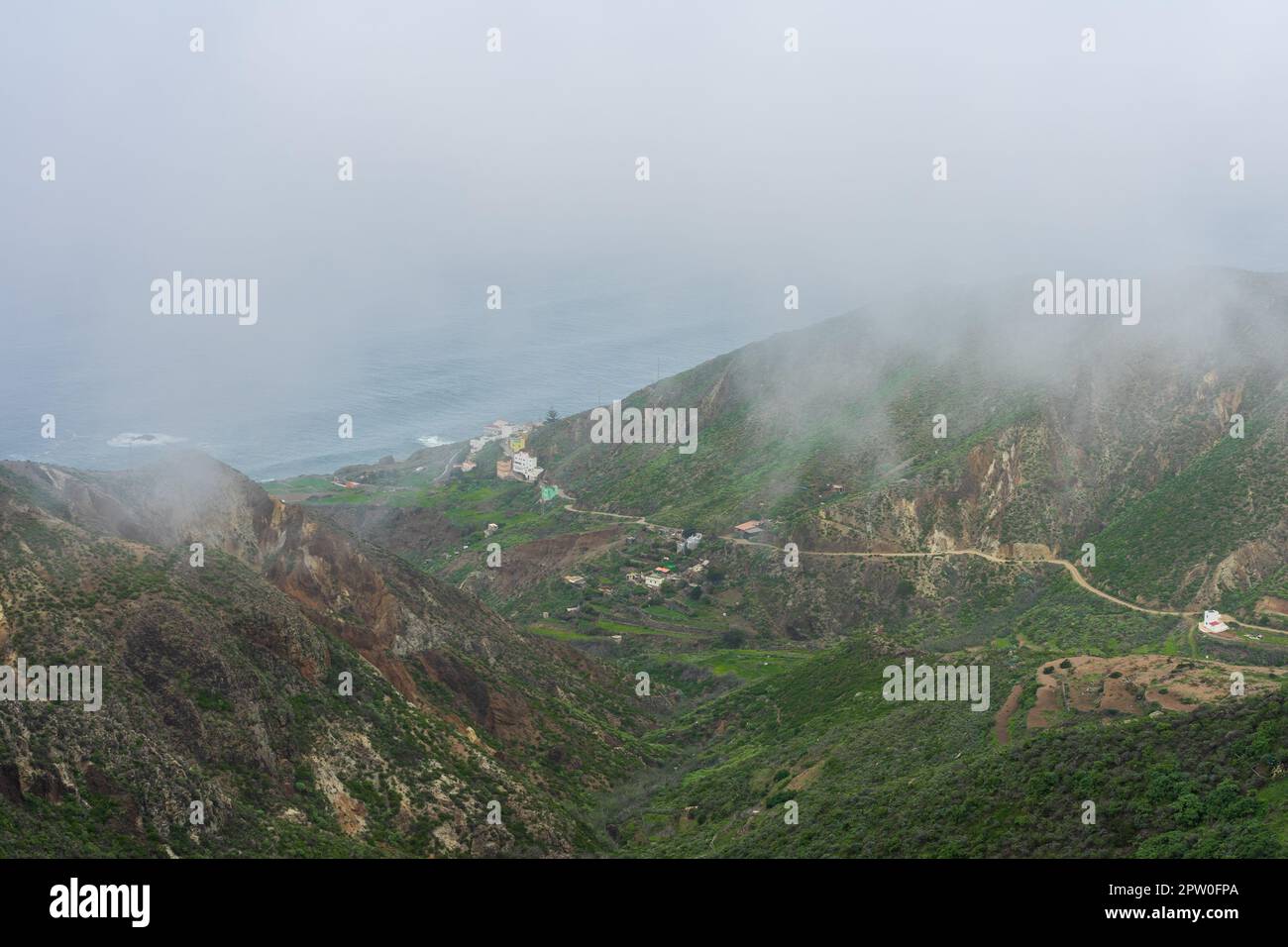 View of the mountains of the northern part of Tenerife. Canary Islands ...