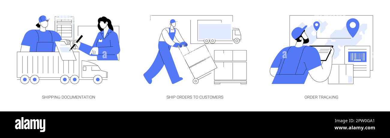 Package formation abstract concept vector illustrations Stock Vector ...