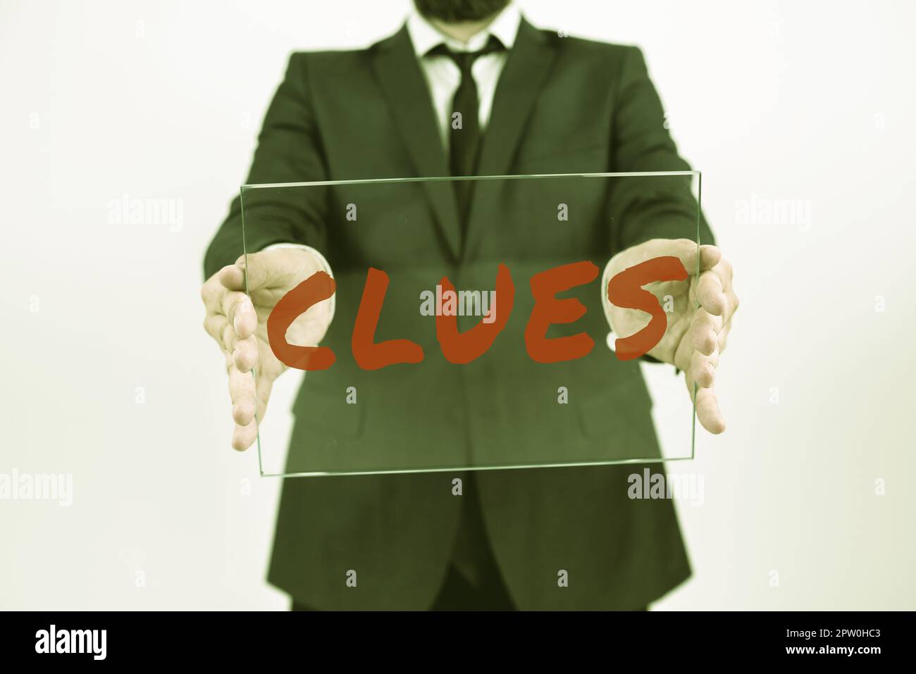 Writing displaying text Clues, Concept meaning Piece of evidence ...