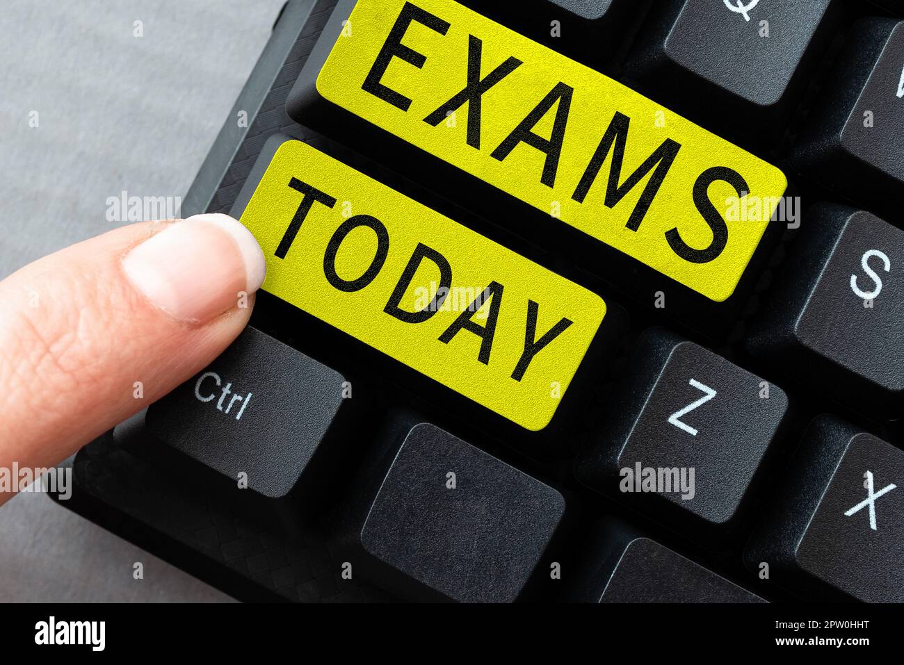 Sign displaying Exams, Word Written on test of a specified kind to ...