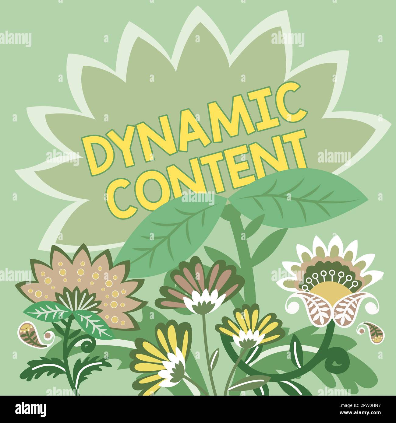 Hand writing sign Dynamic Content, Word for web content that changes ...