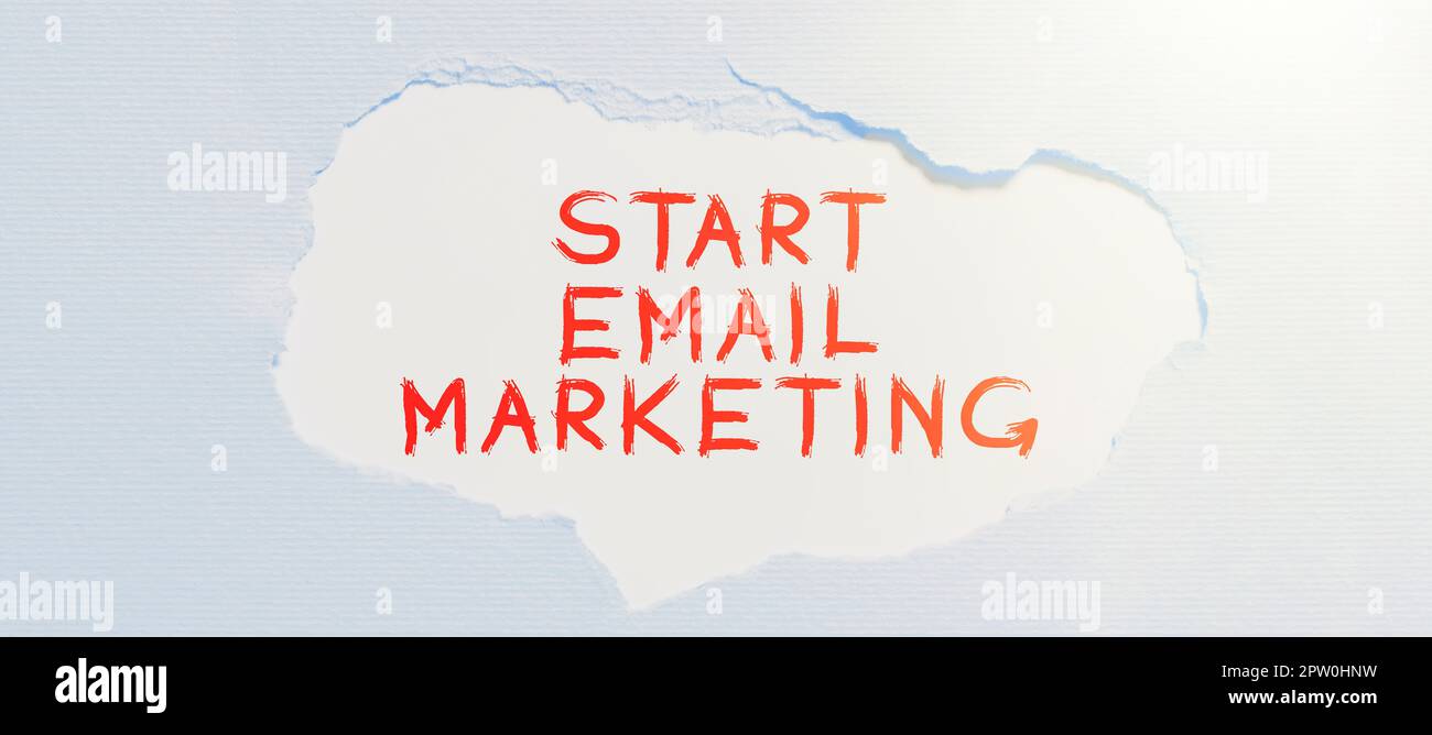 Conceptual display Start Email Marketing, Business overview Use of ...