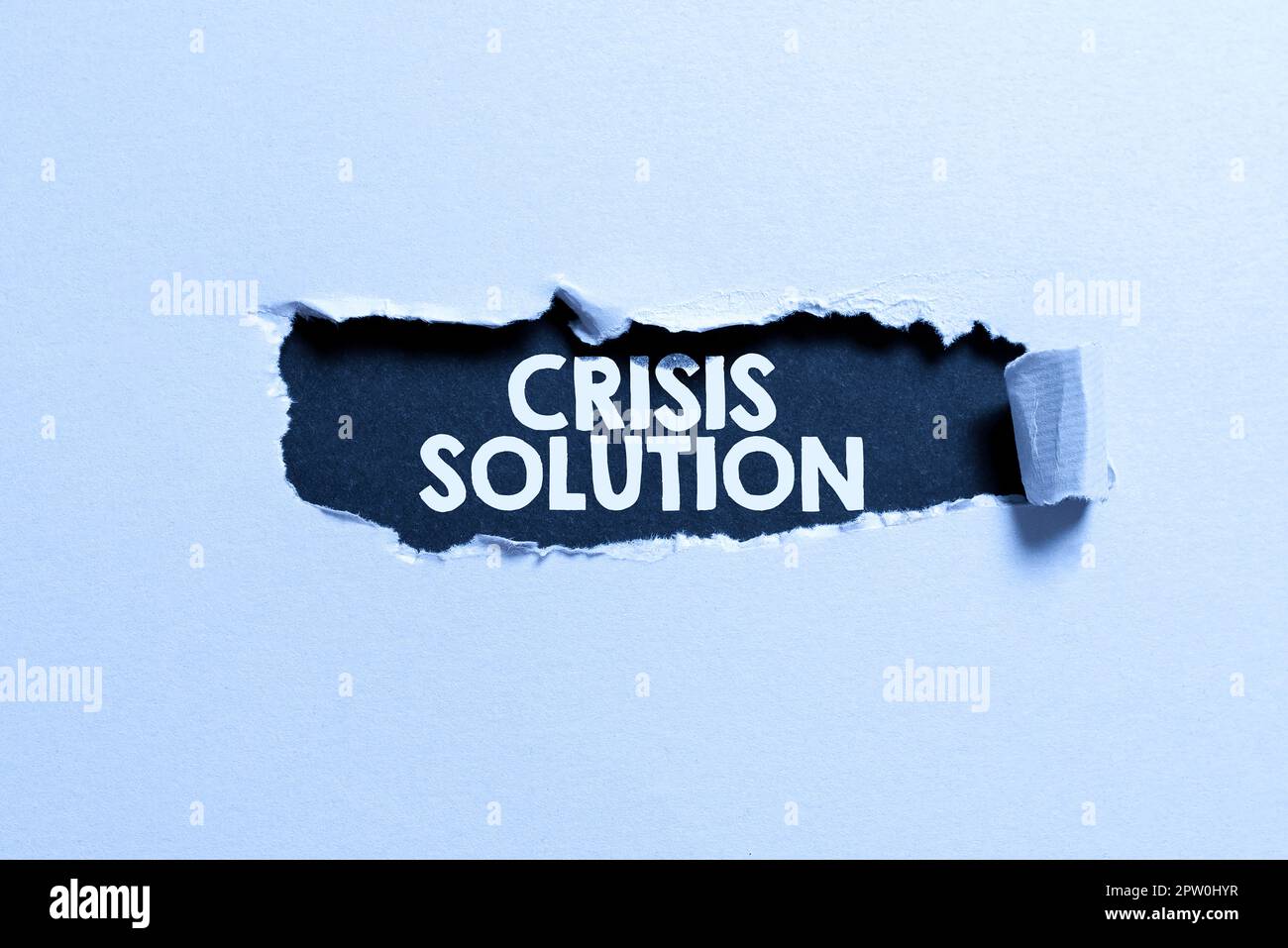 Conceptual caption Crisis Solution, Word Written on process by which an ...