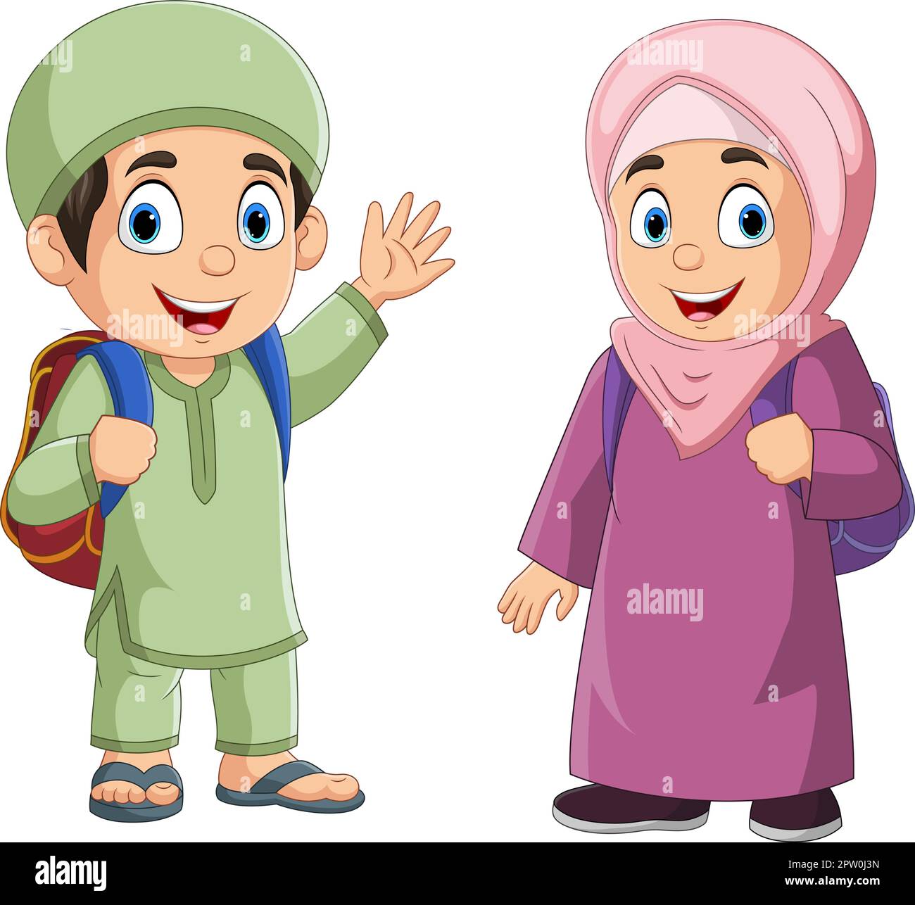 Muslim Cartoon Boy