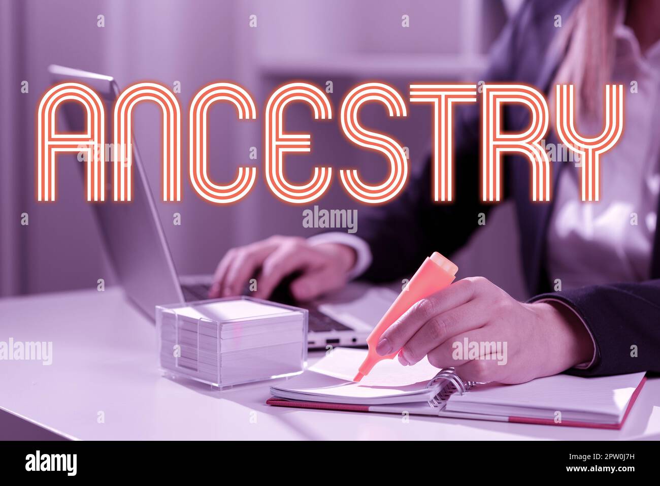 Sign displaying Ancestry, Internet Concept the history or developmental ...