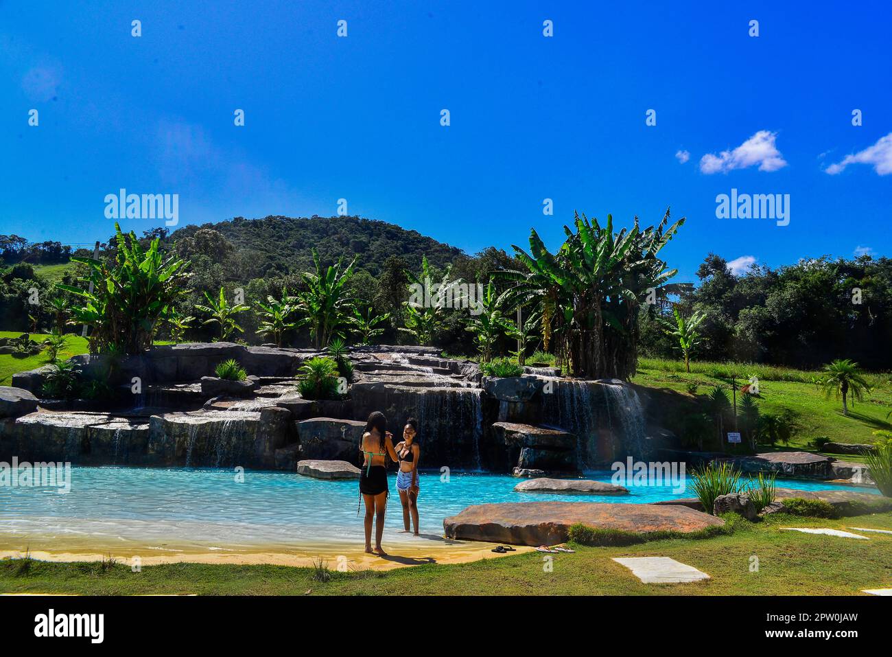 Oasis Park on Lambari town, a popular destintion for tourists, Minas ...