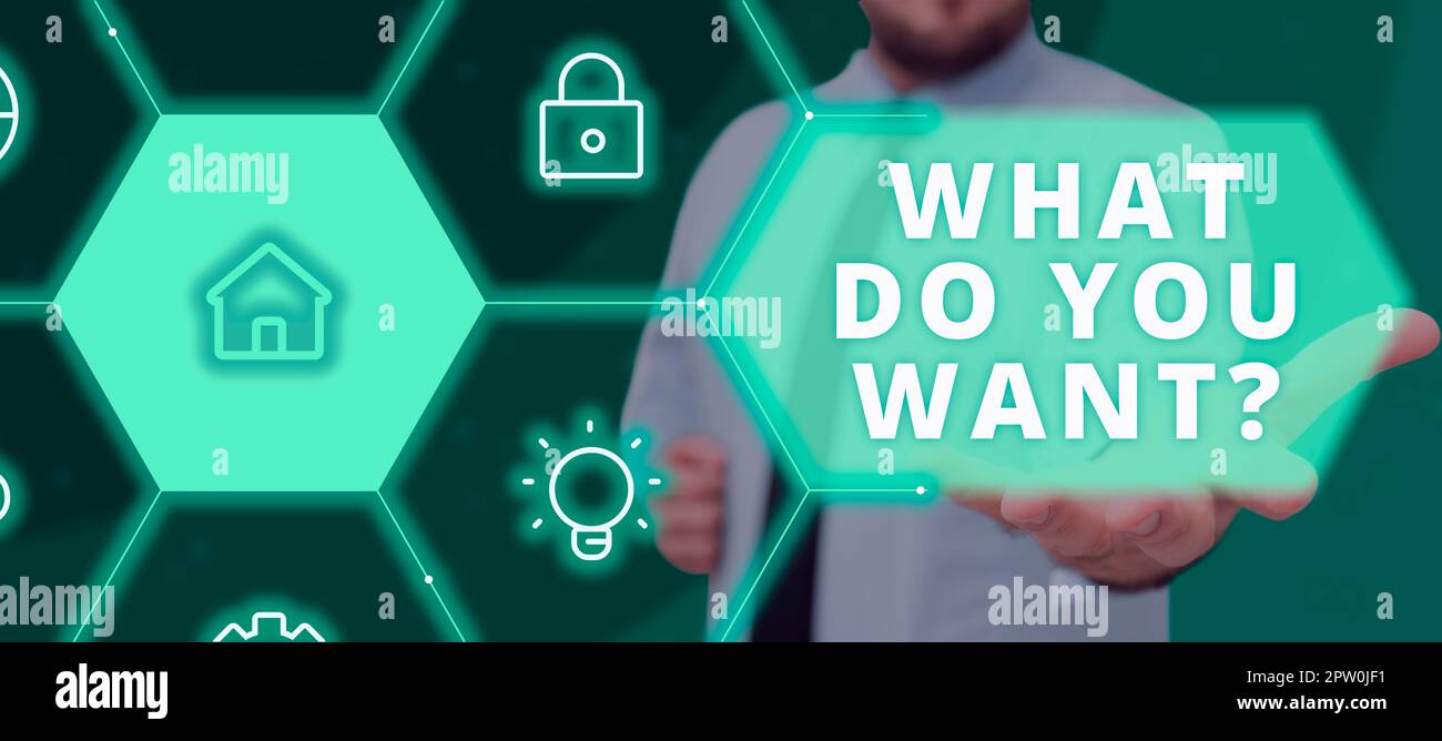 Hand writing sign What Do You Wantquestion, Concept meaning Aspiration ...