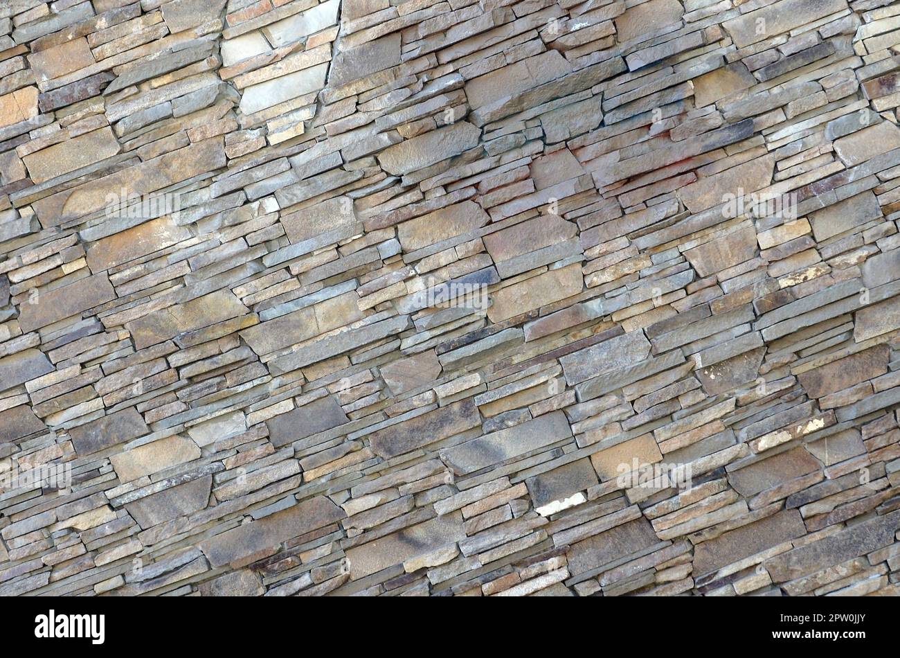 Modern pattern of flatten stone wall decorative surfaces in brown color ...