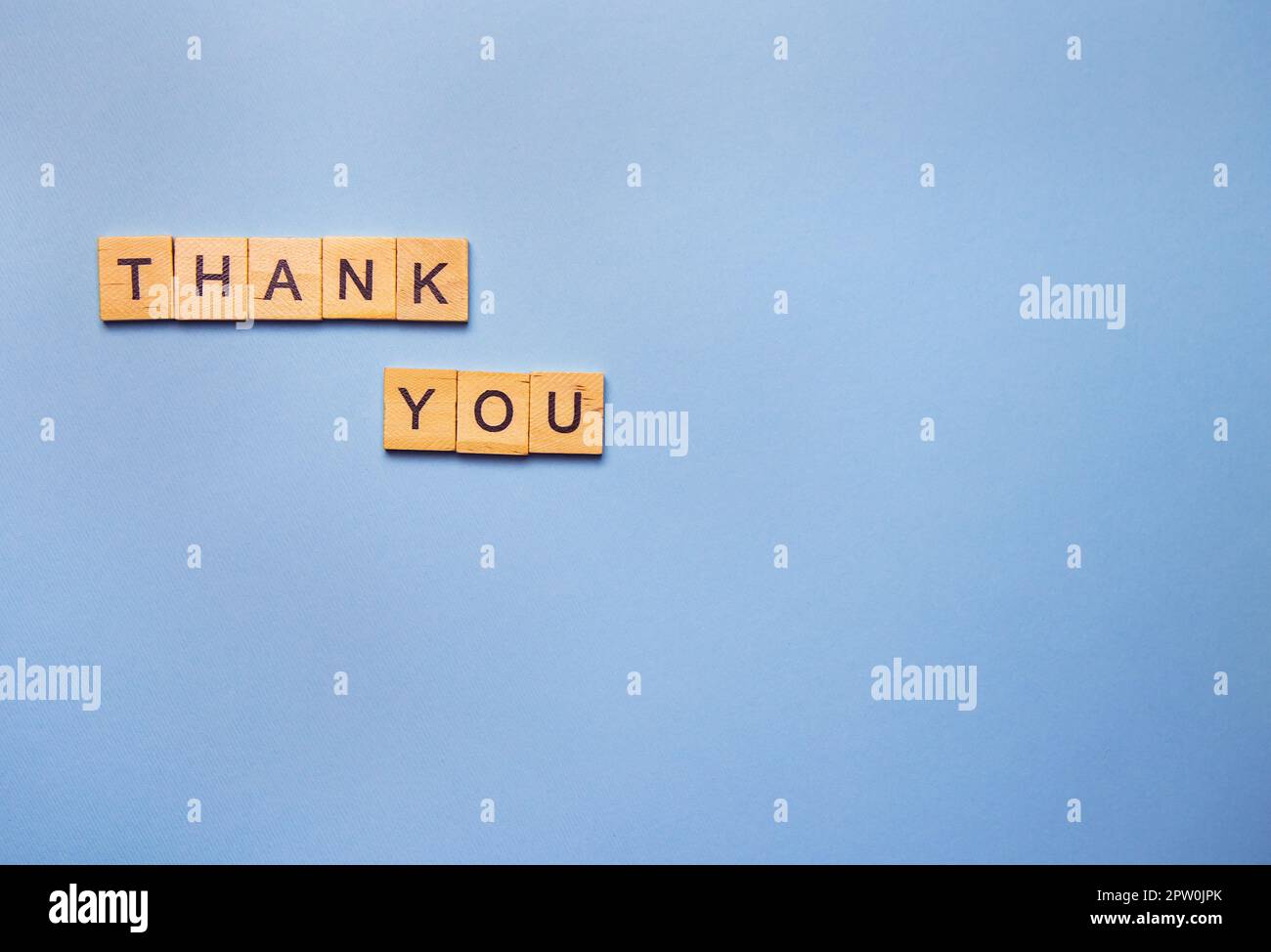 Miniature inscription in wooden letters, thank you wooden wording ...