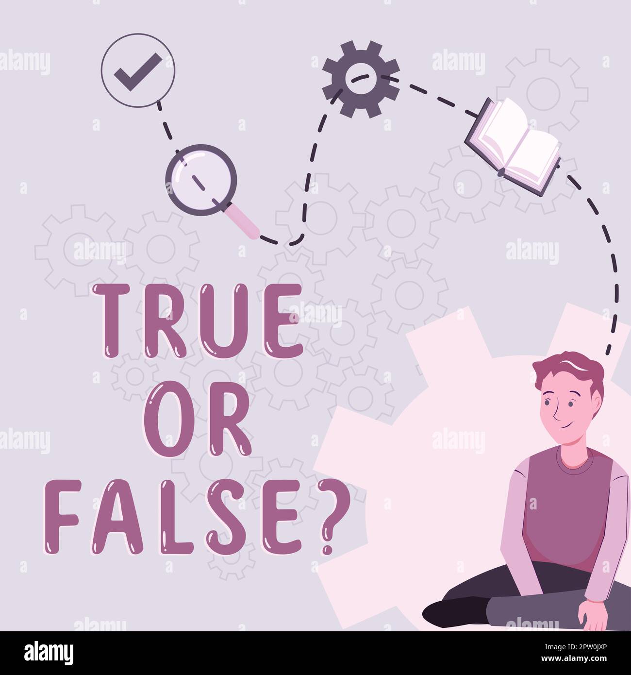 Conceptual caption True Or Falsequestion, Business approach series of ...