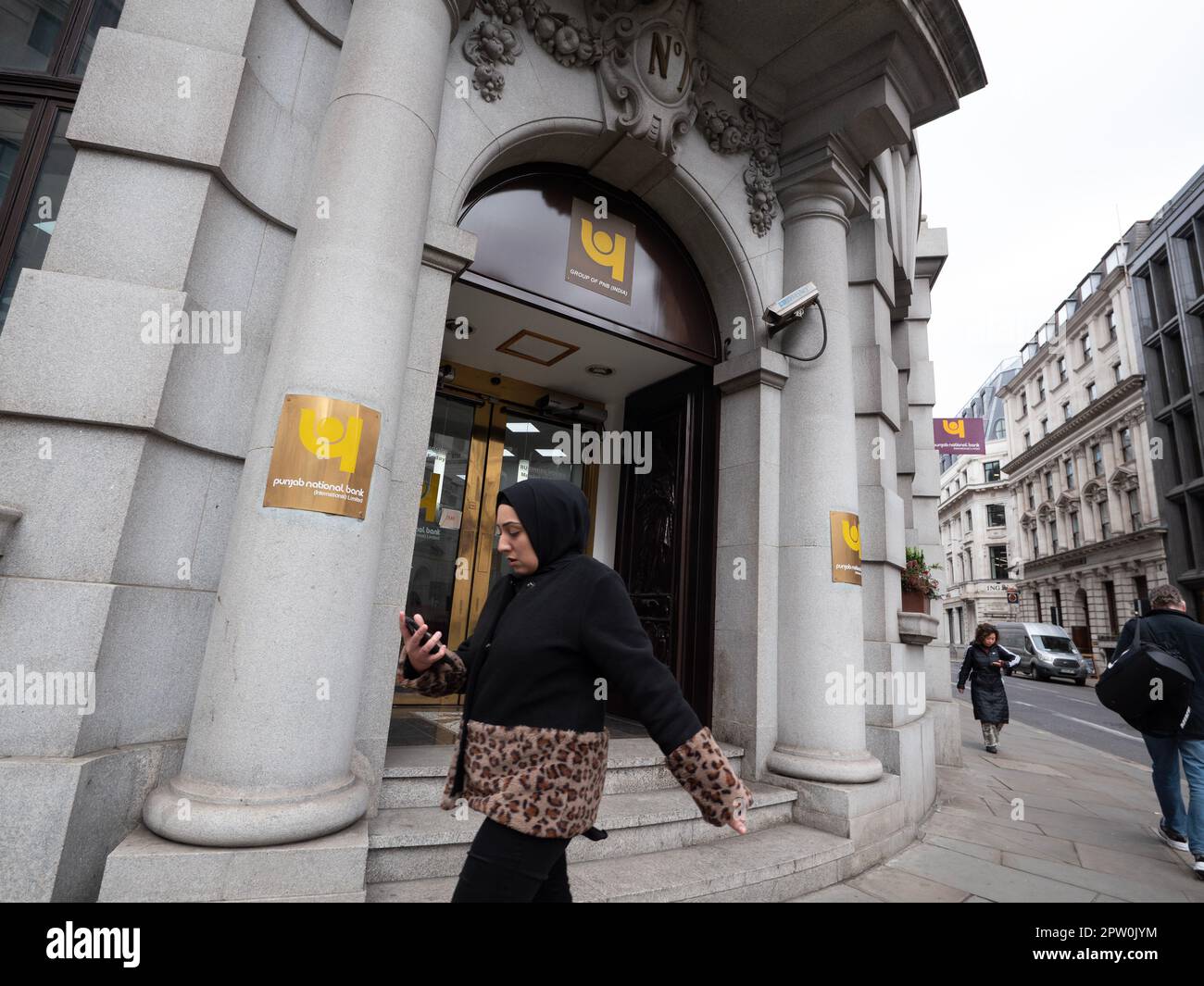 PNB Punjab national Bank, London offices in Moorgate City of London ...